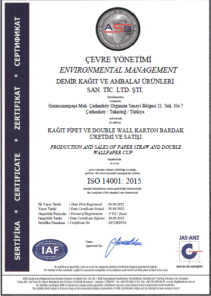 ISO 140001 Environmental Management | Firma Adı